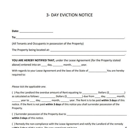 3 Day Eviction Notice Etsy