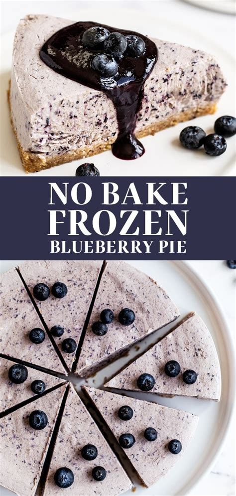No Bake Frozen Blueberry Pie Handle The Heat