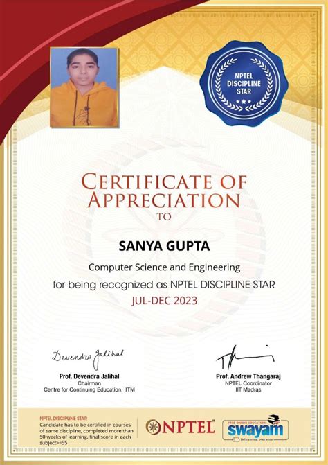 nptel disciplinestar continuouslearning achievementunlocked