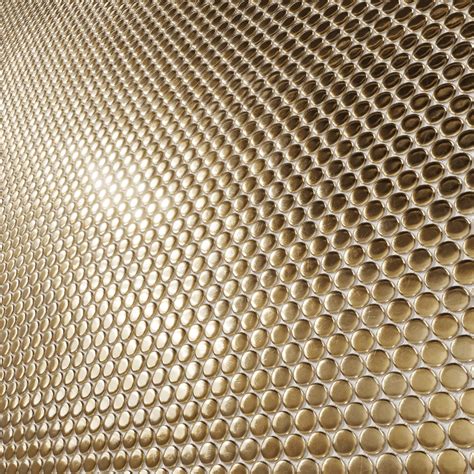 Penny Round Gold Glossy Tile Texture Poliigon