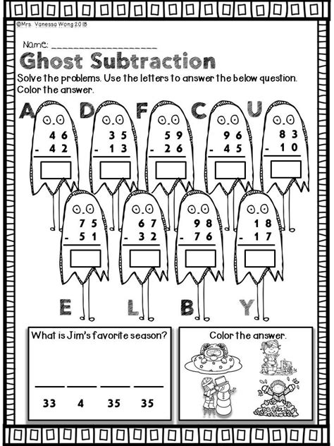 Second Grade Fall Worksheets