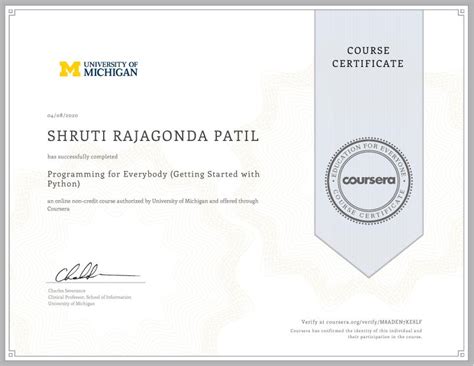 shruti patil on linkedin coursera pythonprogramming