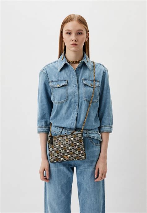 Клатч Pinko, цвет: серый, RTLADL201601 — купить в интернет-магазине Lamoda