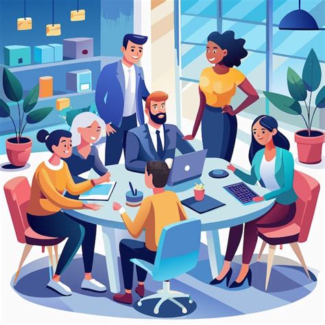 Team Collaborating On Project Brainstorming Ideas Creative Solutions Premium Ai Generated Vector