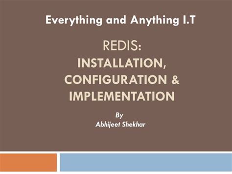 redis installation configuration and implementation ppt