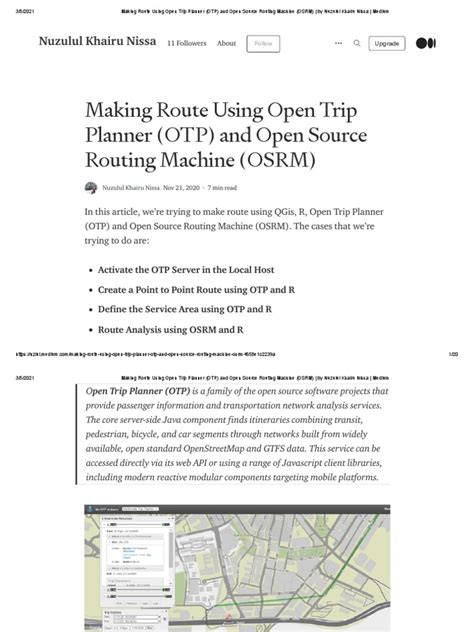 Making Route Using Open Trip Planner Otp And Open Source Routing