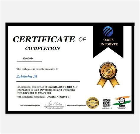 Subiksha Murugan On Linkedin Internshipsuccess Webdevelopment Designing Oasisinfobyte