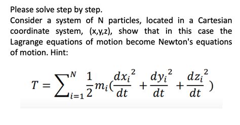 Solved Please Solve Step By Step Consider A System Of N Chegg