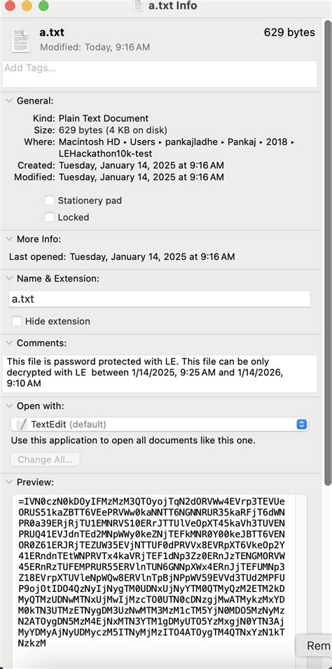 Pankaj Ladhe On Linkedin If You Encrypt File Using Le You Will See Encryption Details In Extended…