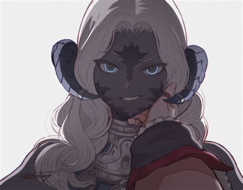 Safebooru 2girls Au Ra Black Scales Black Skin Cirina Mol Colored