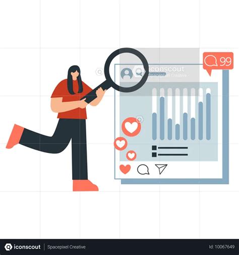 Visualizing Social Media Metrics In Meeting Illustration Free
