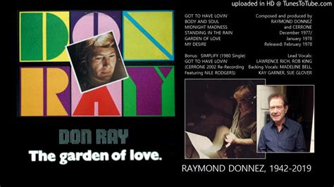 Don Ray 1942 2019 Garden Of Love [full Album 1978] Youtube