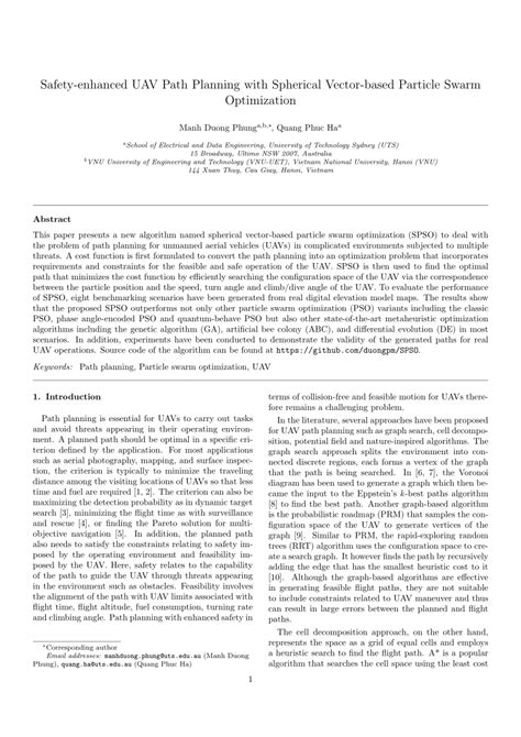 Pdf Safety Enhanced Uav Path Planning With Spherical Vector Based