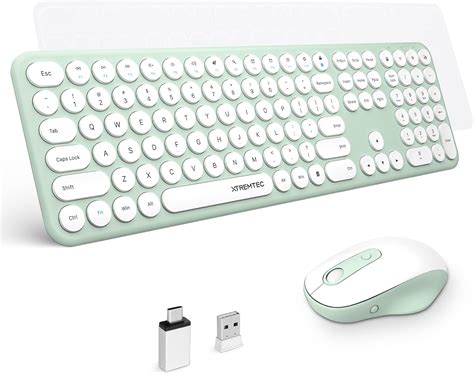 Xtremtec Wireless Keyboard And Mouse Cute Retro Round Keycap 2 4ghz Ultra Slim