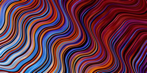 Light Multicolor Vector Template With Curves Colorful Geometric Sample With Gradient Curves Best