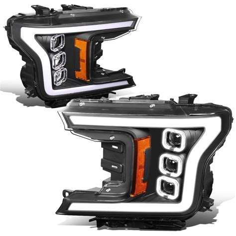 Dna Motoring Hl Lb T8 F15018 Bk Am For 2018 To 2020 Ford F 150 Black