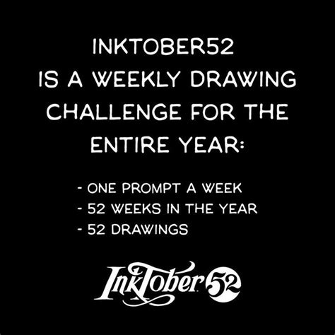 Official Inktober52 Prompt List 2024 By Inktober