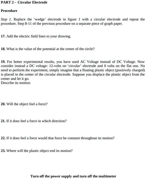 Part 2 Circular Electrode Procedure Step 1 Replace The Wedge