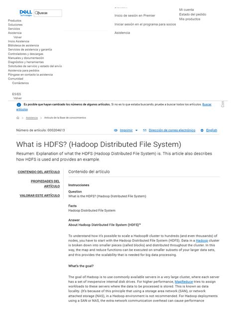 What Is Hdfs Hadoop Distributed File System Dell España Pdf