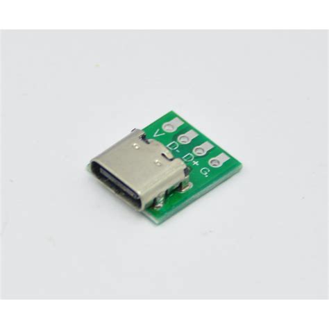 Usb轉 Dip 轉接板 立式 母座 帶pcb板 B型方接口 雙面 正反插 Typec 母頭 測試板usb 3 1 蝦皮購物