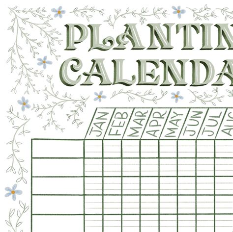 Bundle Printable Planting Calendar And Garden Notes Page Customizable