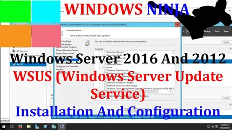 Wsus Windows Server 2016 Installation And Configuration