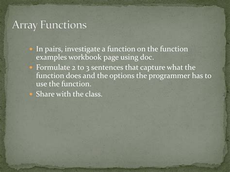 Ppt Mastering Array Operations And Functions In Matlab Powerpoint