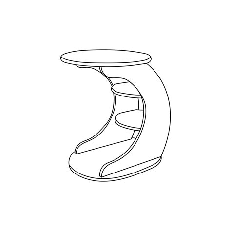 Coffee Table Minimalist Icon Furniture Line Art Vector Minimalist