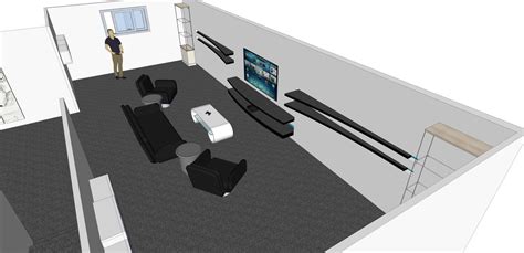Basement Interior Rendering Using Sketchup Solid Structural Design Ltd