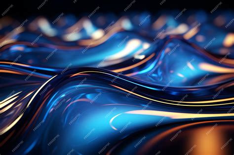 Premium Photo Abstract Wallpaper Blue 3d Effect Light
