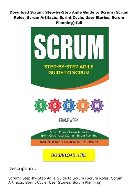 Download Scrum Step By Step Agile Guide To Scrum Scrum Roles Scrum Artifacts Sprint Cycle
