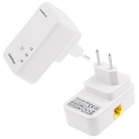 2 Pcs 500mbps Powerline Network Mini Homeplug Av Ethernet Bridge