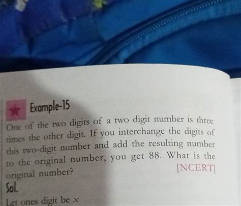 Example One Of The Two Digits Of A Two Digit Number Is Three Smes The