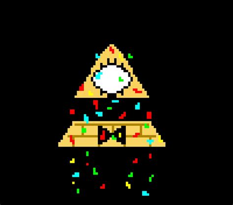 Pibby Bill Cipher Pixel Art