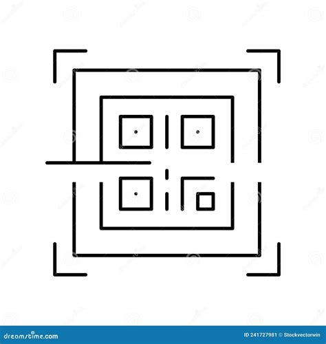 Scanning Qr Code Line Icon Vector Isolated Illustration Stock Vector Illustration Of Research