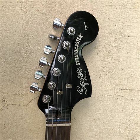 Squier Black And Chrome Standard Stratocaster