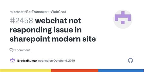 Webchat Not Responding Issue In Sharepoint Modern Site · Issue 2458 · Microsoftbotframework