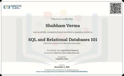 shubham verma on linkedin sql cognitiveclass