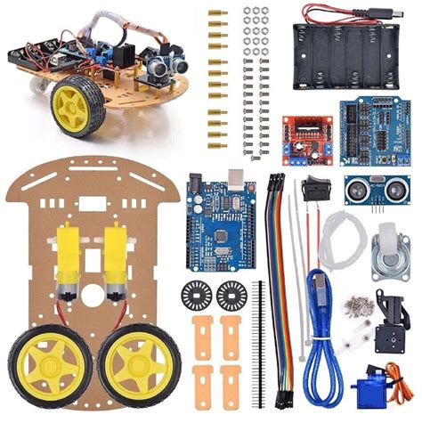 Обучающий набор Arduino конструктор робот для начинающих Car Kit 4 Wd