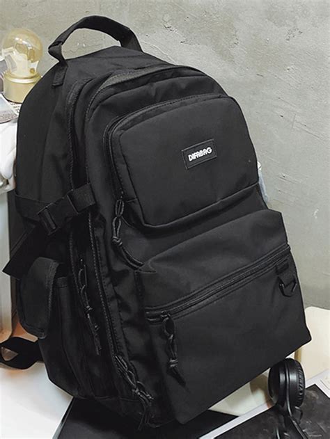 Minimalist Large Capacity Functional Backpack Womens Backpack Black