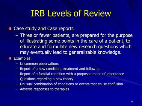 Ppt Institutional Review Board Irb Overview For Medical Behavioral