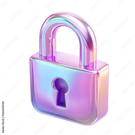 3d Lock Icon Representing Privacy And Security Designed With A Modern