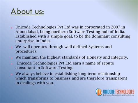 ppt unicode technologies pvt ltd powerpoint presentation free