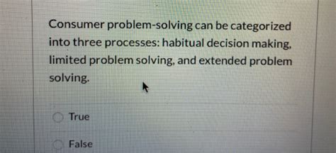 Solved Consumer Problem Solving Can Be Can Be Categorized