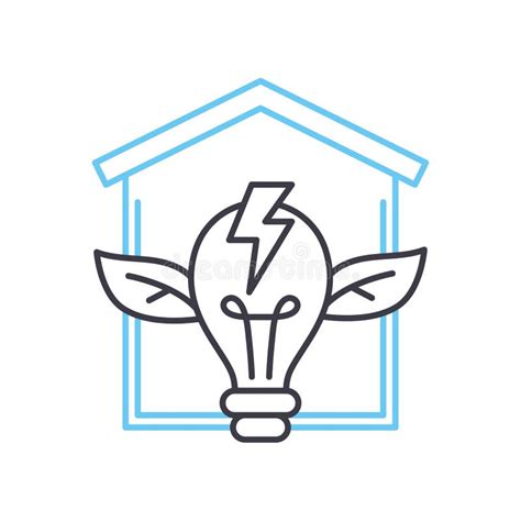 Energy Saving Line Icon Outline Symbol Vector Illustration Concept