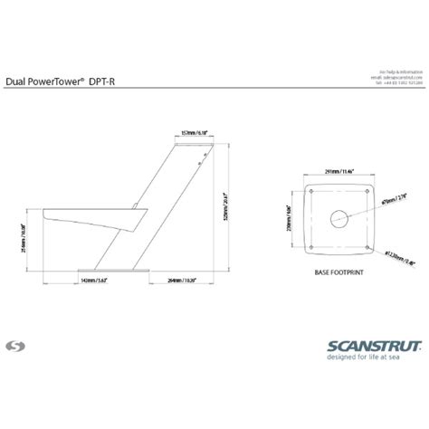 Scanstrut Dpt R Modular Dual Power Tower Radome And Satcomcamera Dpt R
