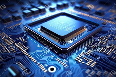 Generative Ai On Theme Of Beautiful Surface Microchip For Design