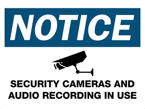 Notice Security Cameras In Use Sign At Savannah Mccarthy Blog