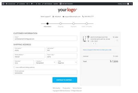 Customize Woocommerce Checkout Page Multistep Checkout Page One Page