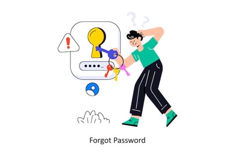 Premium Vector Forgot Password Flat Style Design Vector Illustration